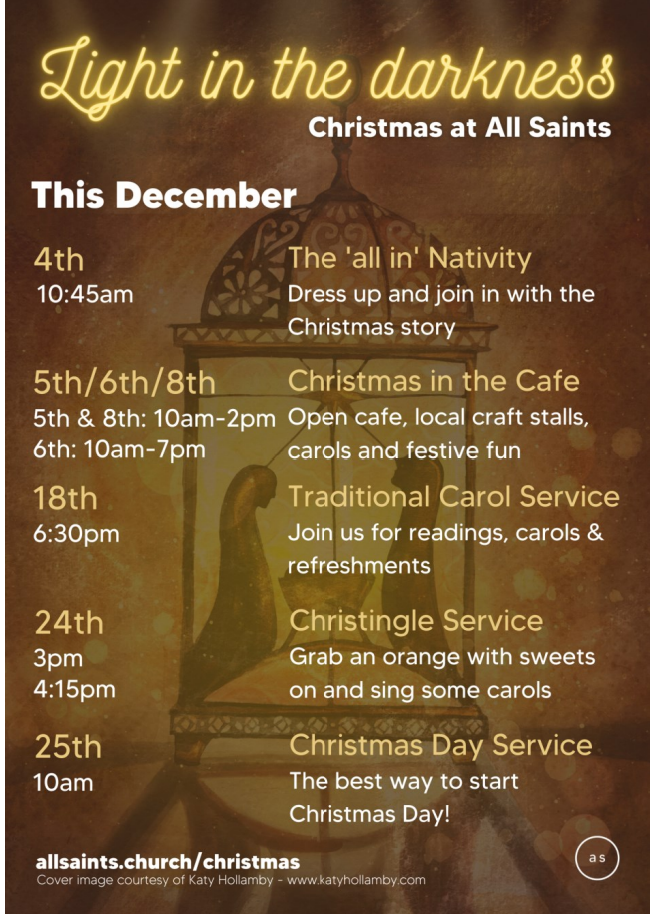 Weekly notices, 11 Dec 2022 – All Saints Church, Chester